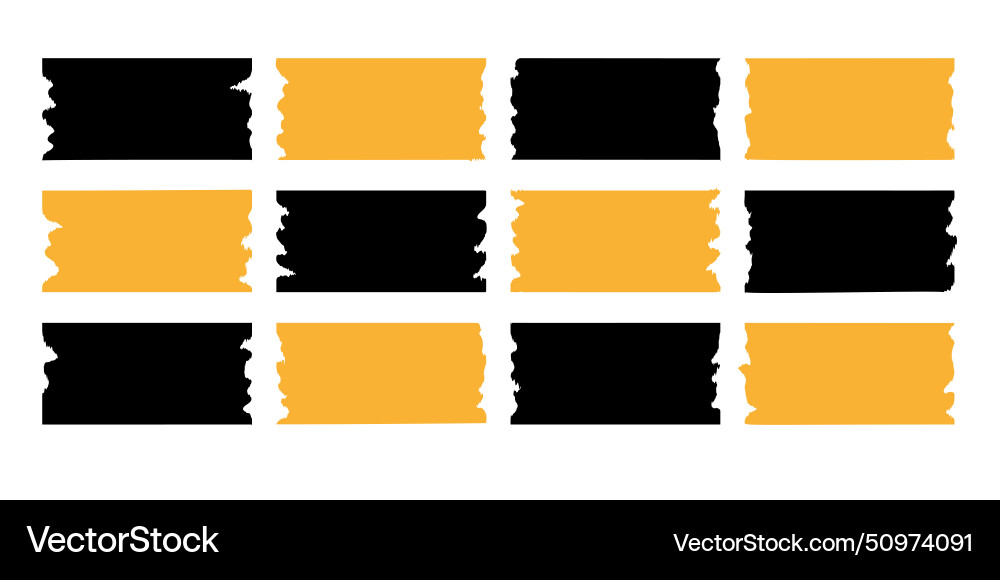 Blank torn tear cut rectangles icons set Vector Image