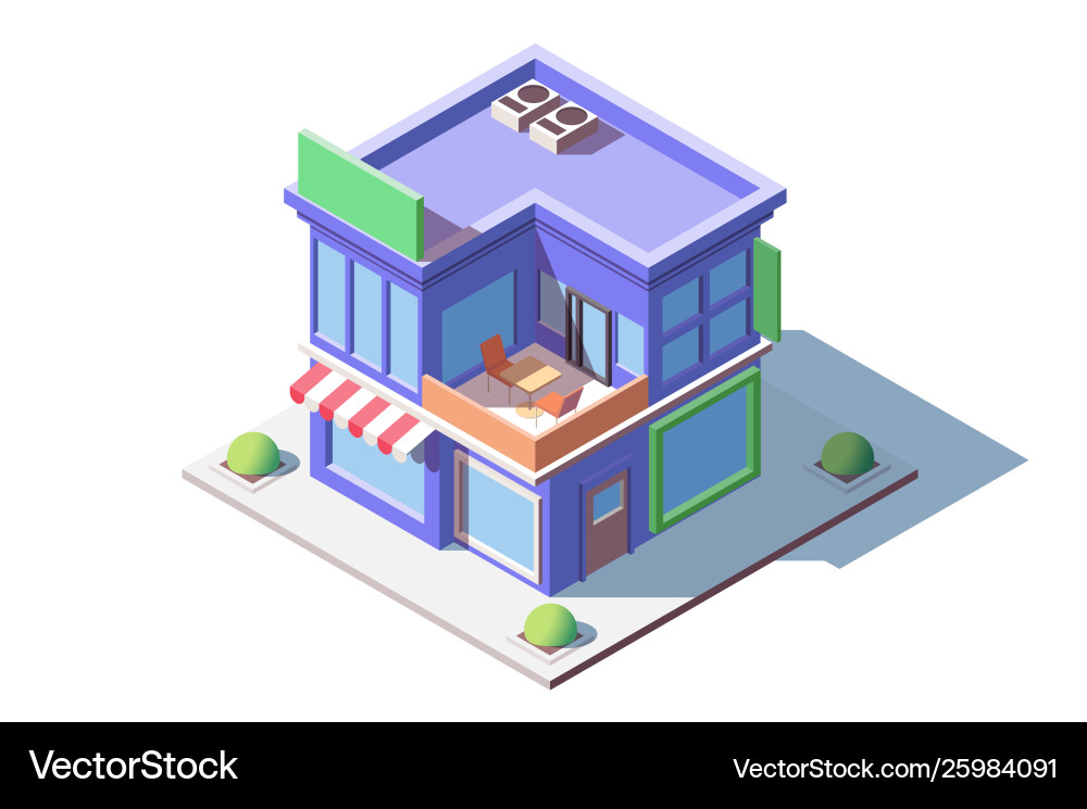 Family store building Royalty Free Vector Image