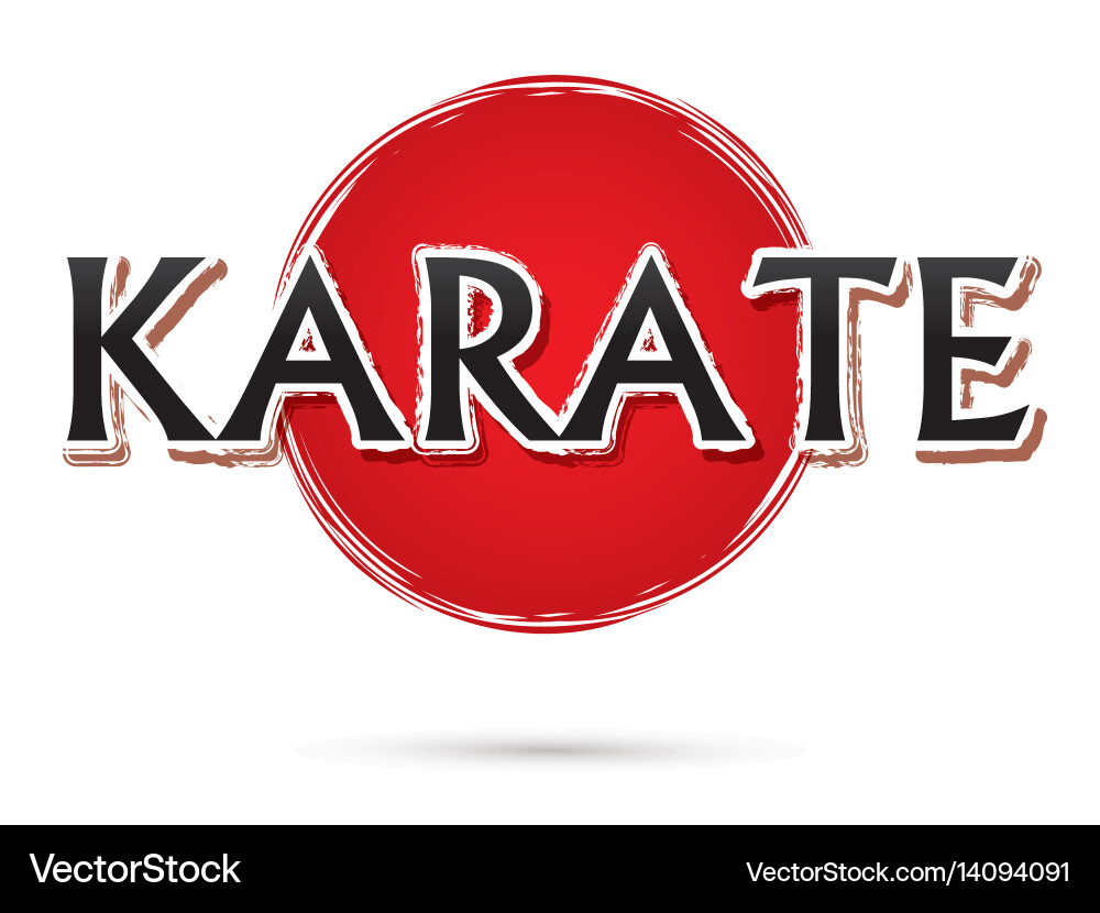 Karate font design Royalty Free Vector Image - VectorStock