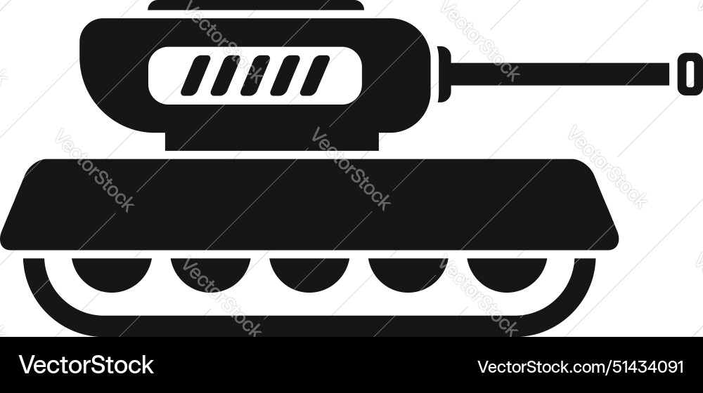Simplified black tank icon Royalty Free Vector Image