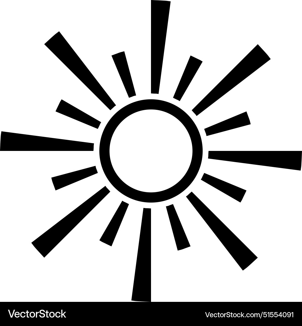 Sun icon symbol element Royalty Free Vector Image