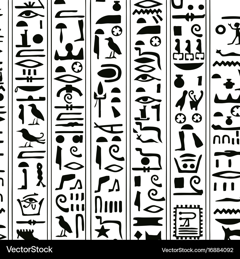 Egyptian Hieroglyphs & Ornaments – Royalty-Free Vector | VectorStock