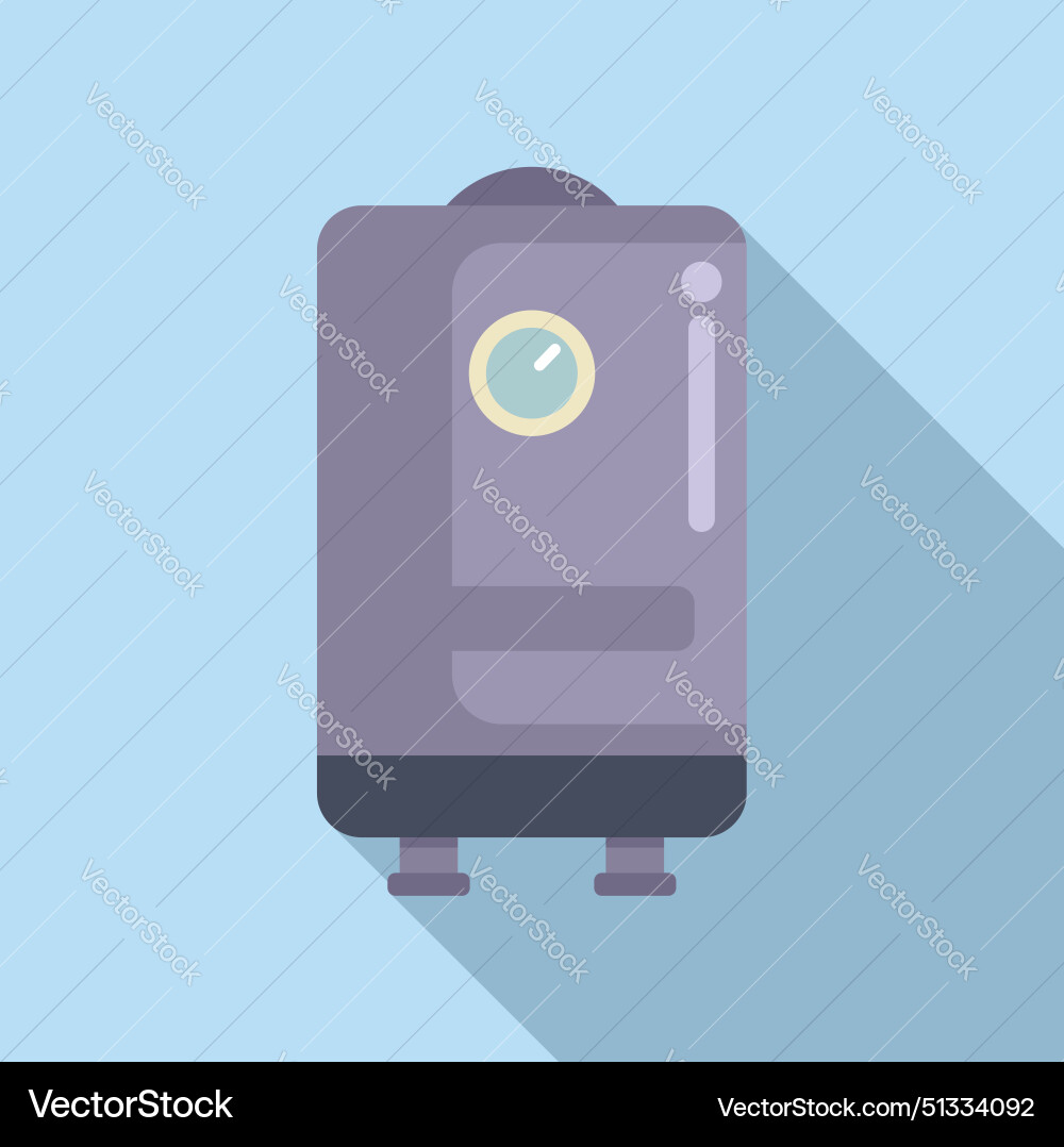 Flat design home water heater Royalty Free Vector Image