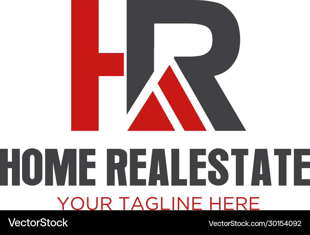 H r home real estate logo designs Royalty Free Vector Image