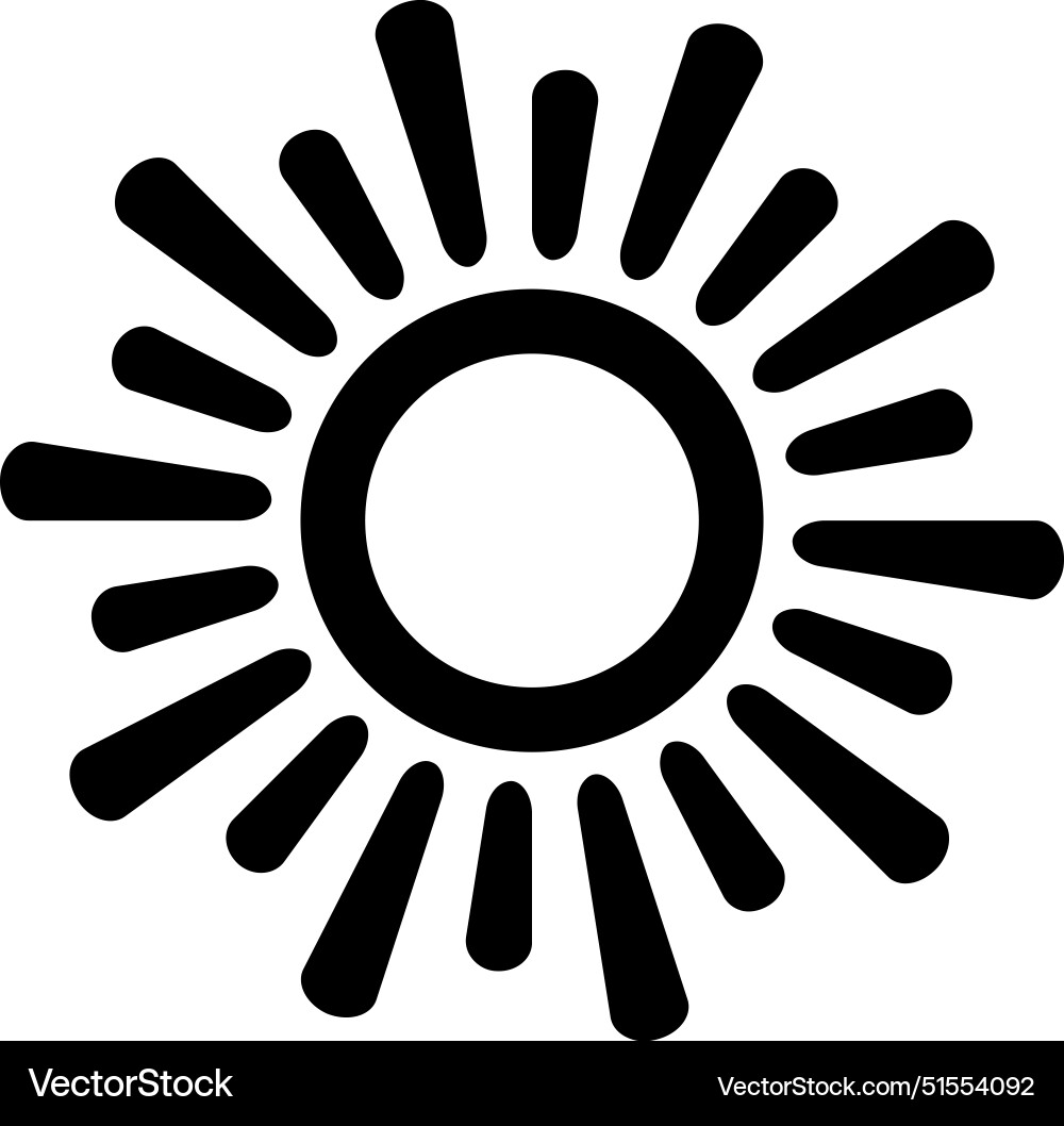 Sun icon symbol element Royalty Free Vector Image