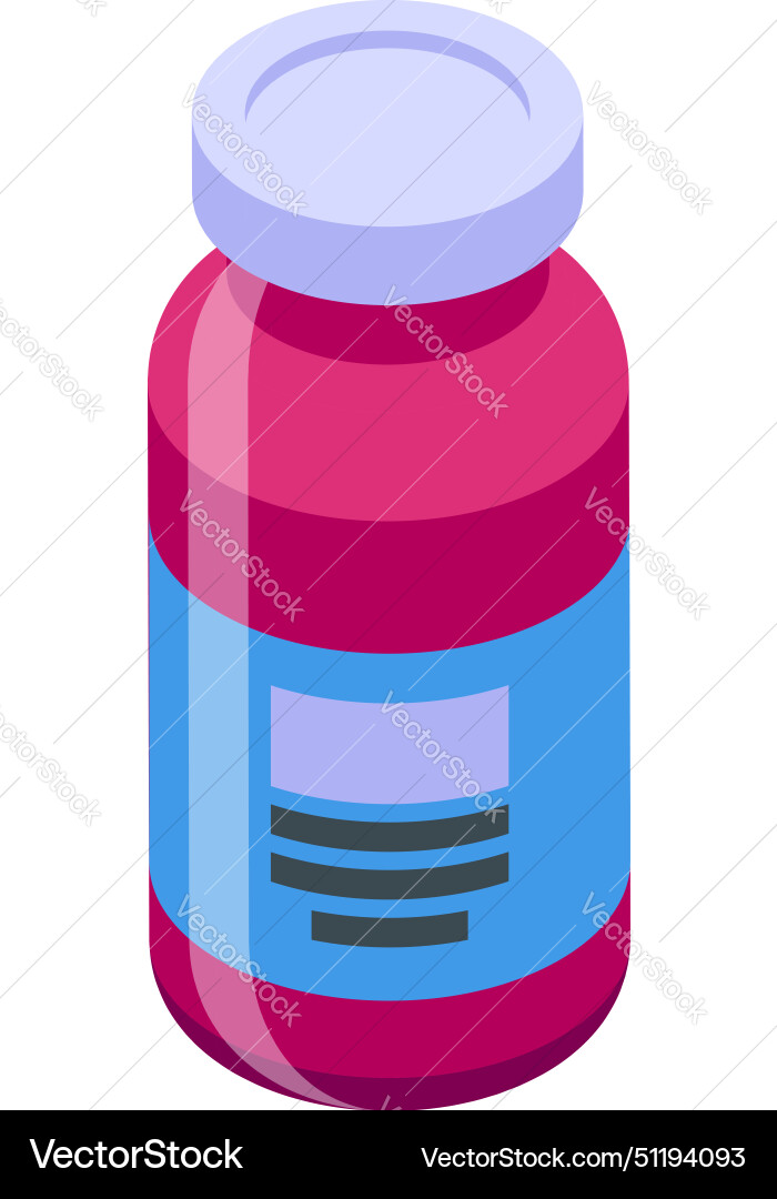 Dermal pot icon isometric botox clinical Vector Image