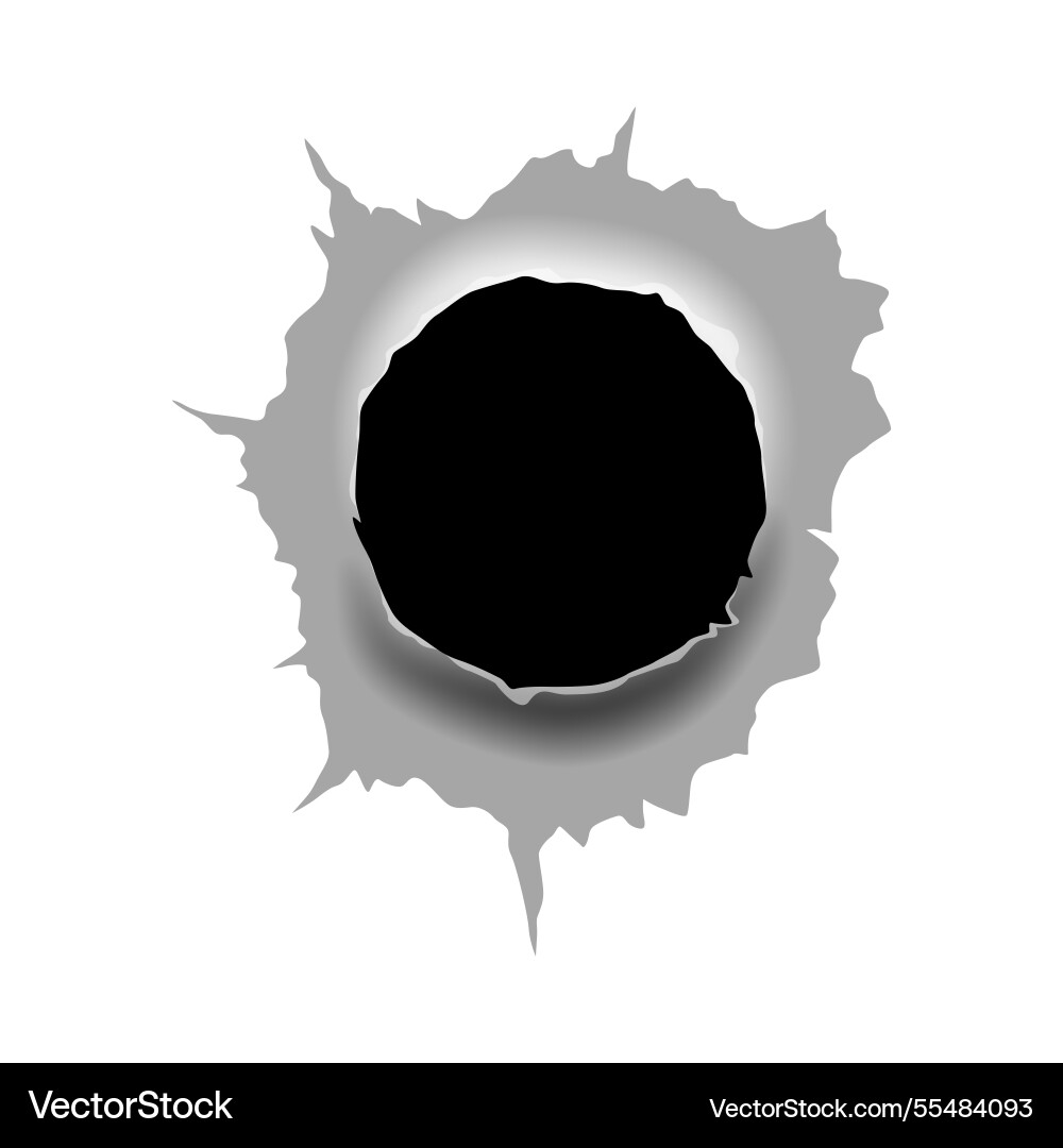 Dramatic Bullet Hole Effect Royalty Free Vector Image