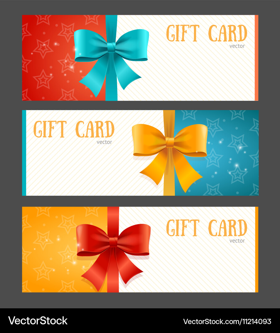 Gift card template Royalty Free Vector Image - VectorStock