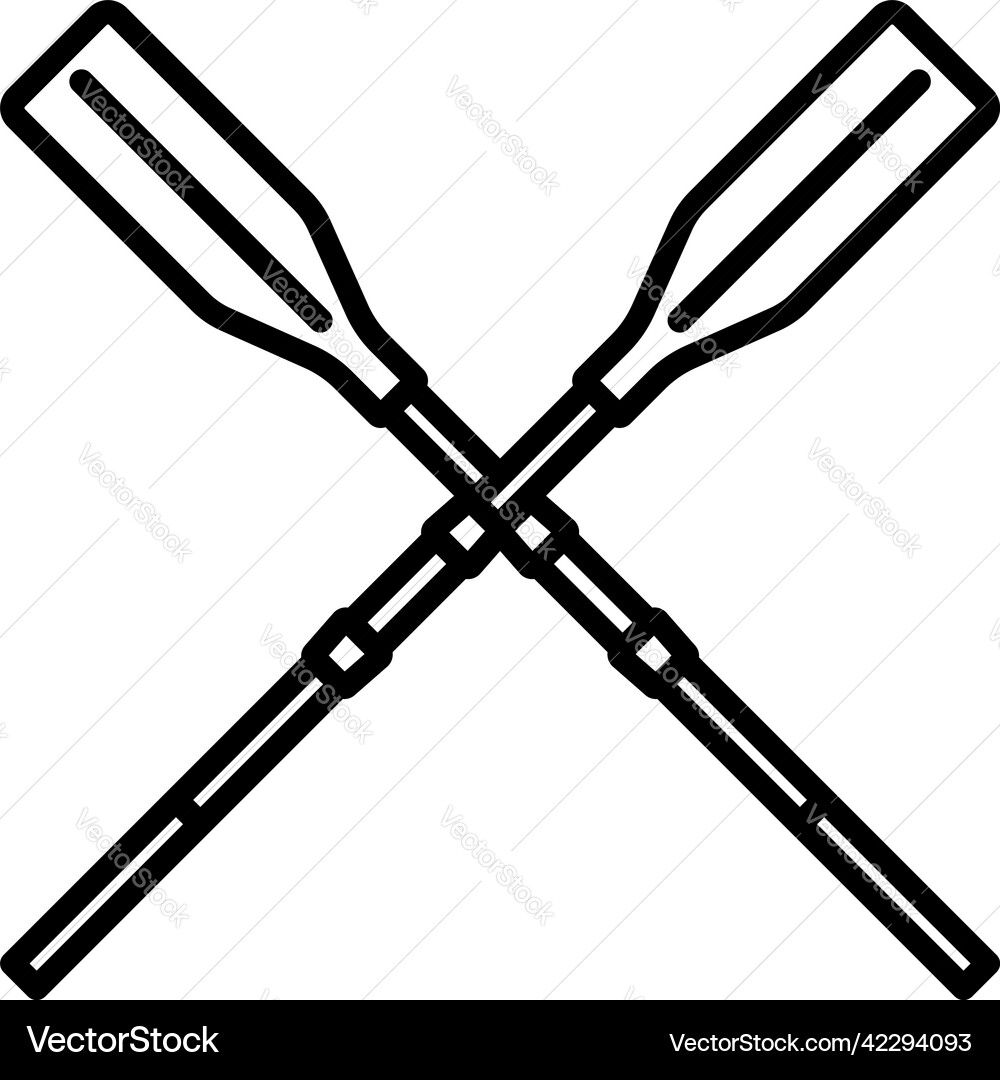 Icon of boat oars Royalty Free Vector Image - VectorStock