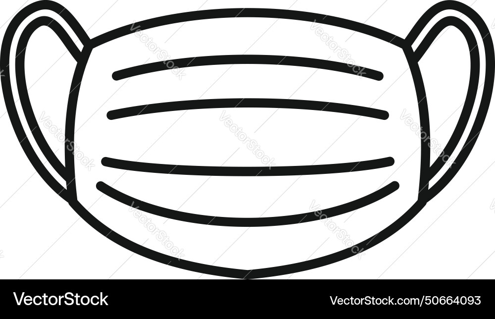 Medical care mask icon outline Royalty Free Vector Image