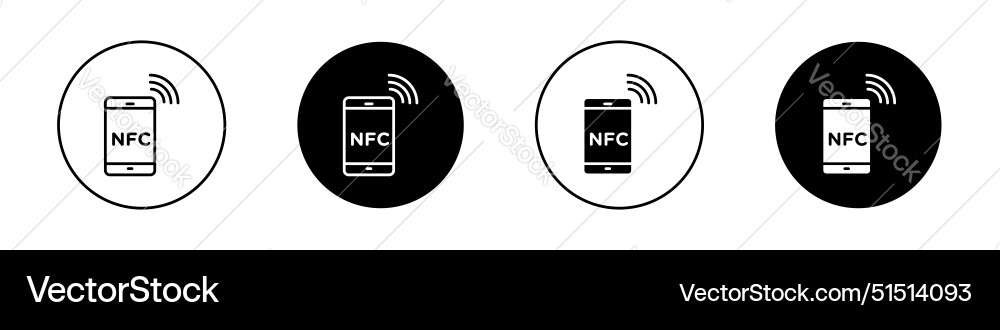 Nfc communication icon Royalty Free Vector Image
