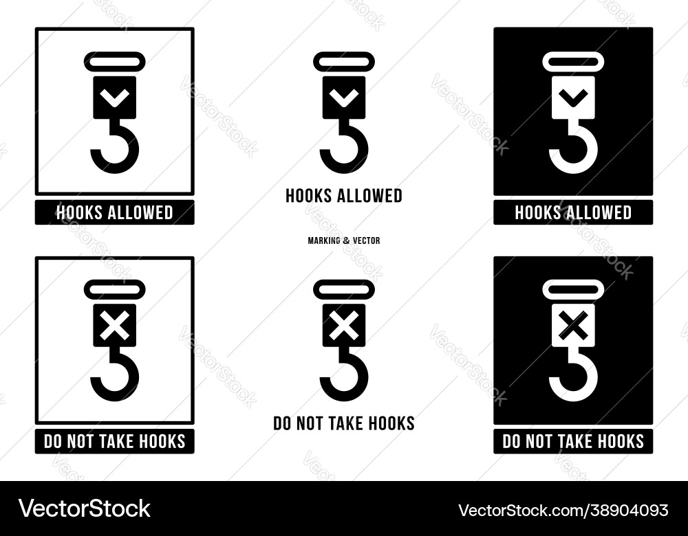 Pack do not take hooks 2 Royalty Free Vector Image