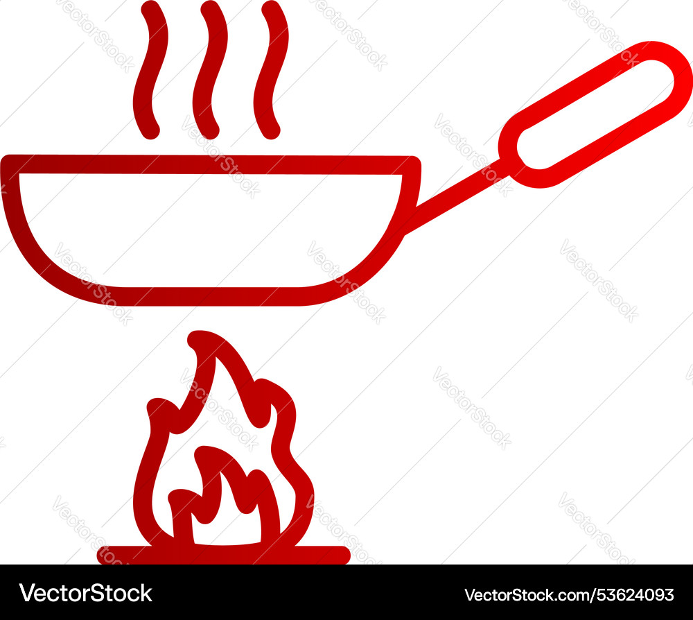 Pan line gradient icon Royalty Free Vector Image