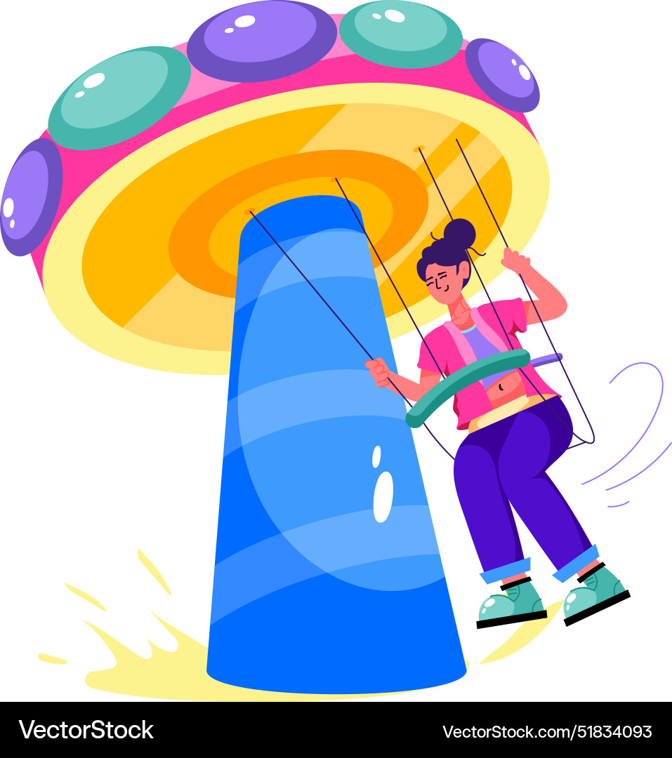 Swing carousel Royalty Free Vector Image - VectorStock