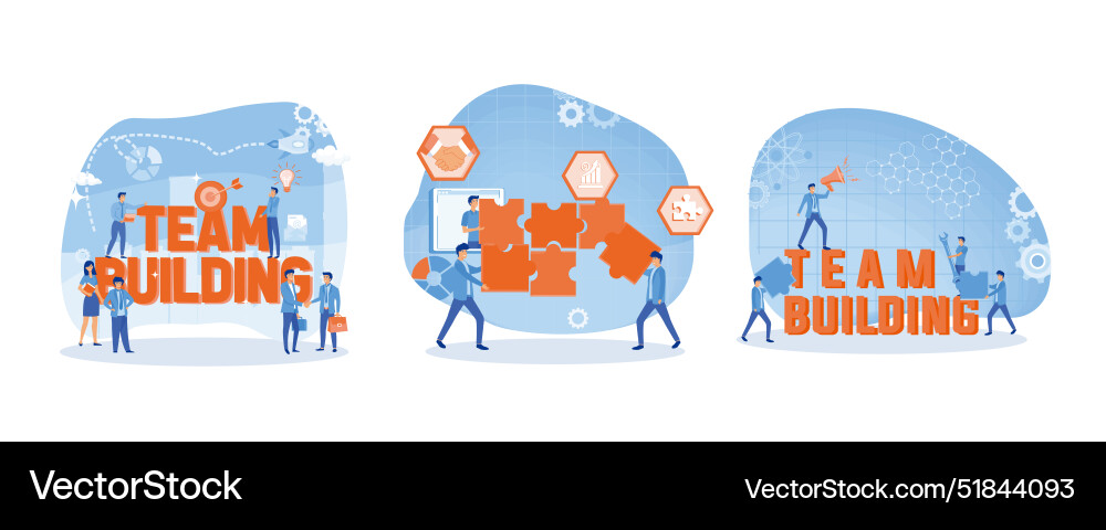 Team building people business concept Royalty Free Vector