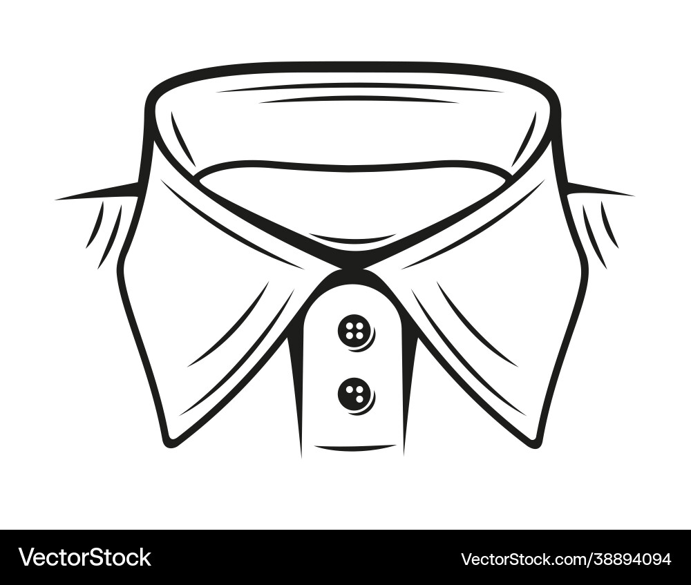 A collar shirt Royalty Free Vector Image - VectorStock