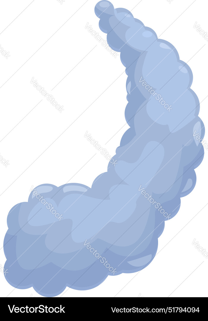 Cartoon smoke cloud floating in the air Royalty Free Vector