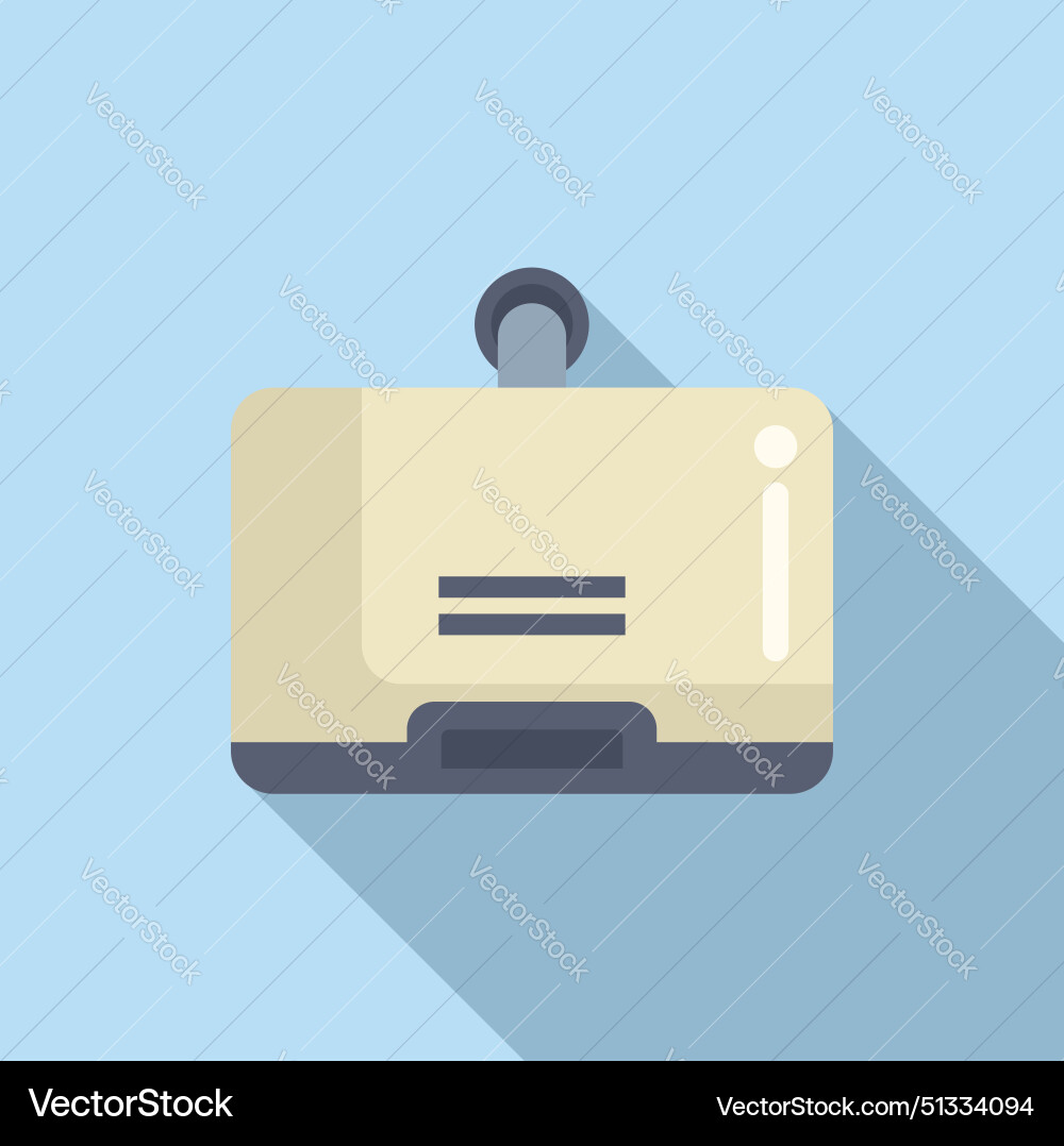 Flat design of id badge Royalty Free Vector Image