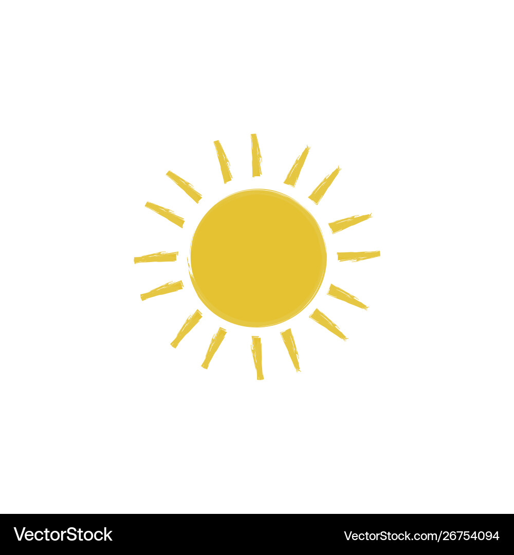 Flat sun icon Royalty Free Vector Image - VectorStock