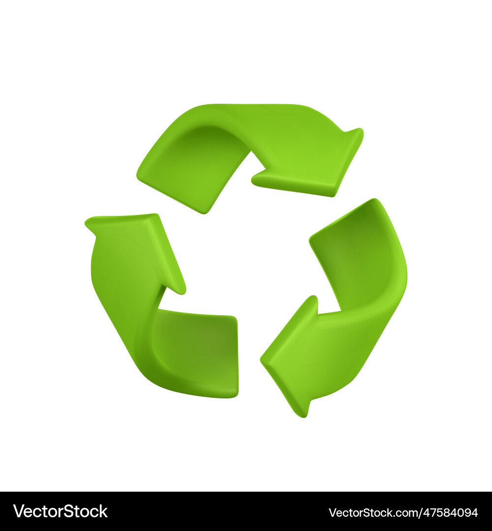Green Recycle Icon - Earth Day Symbol Royalty Free Vector
