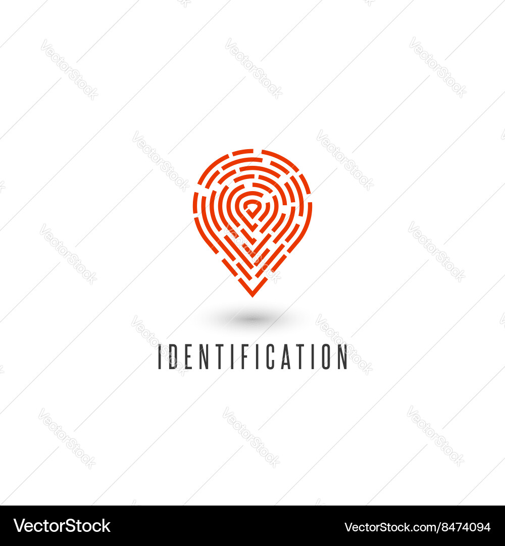 Identification personal fingerprint creative idea Vector Image