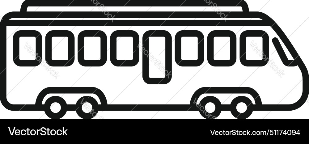 New modern train icon outline security Royalty Free Vector