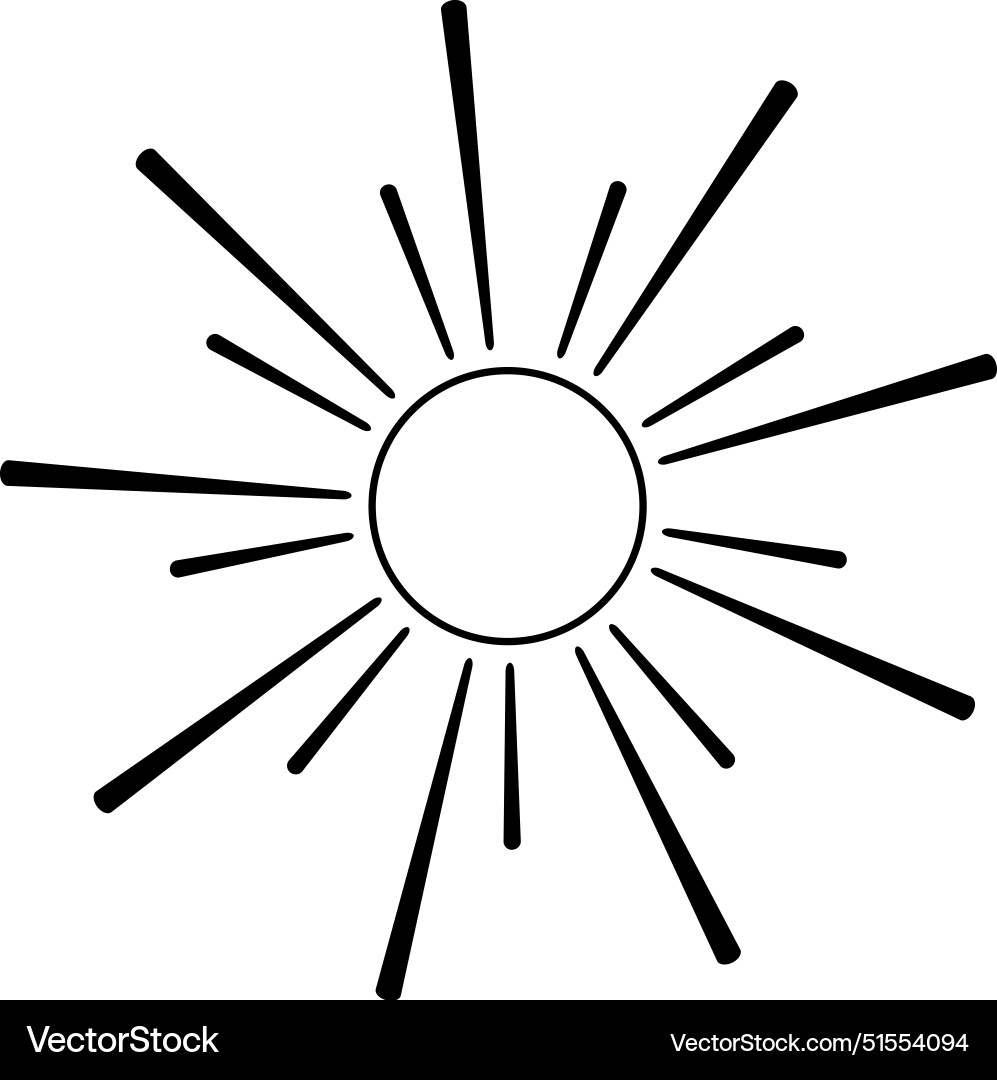 Sun icon symbol element Royalty Free Vector Image
