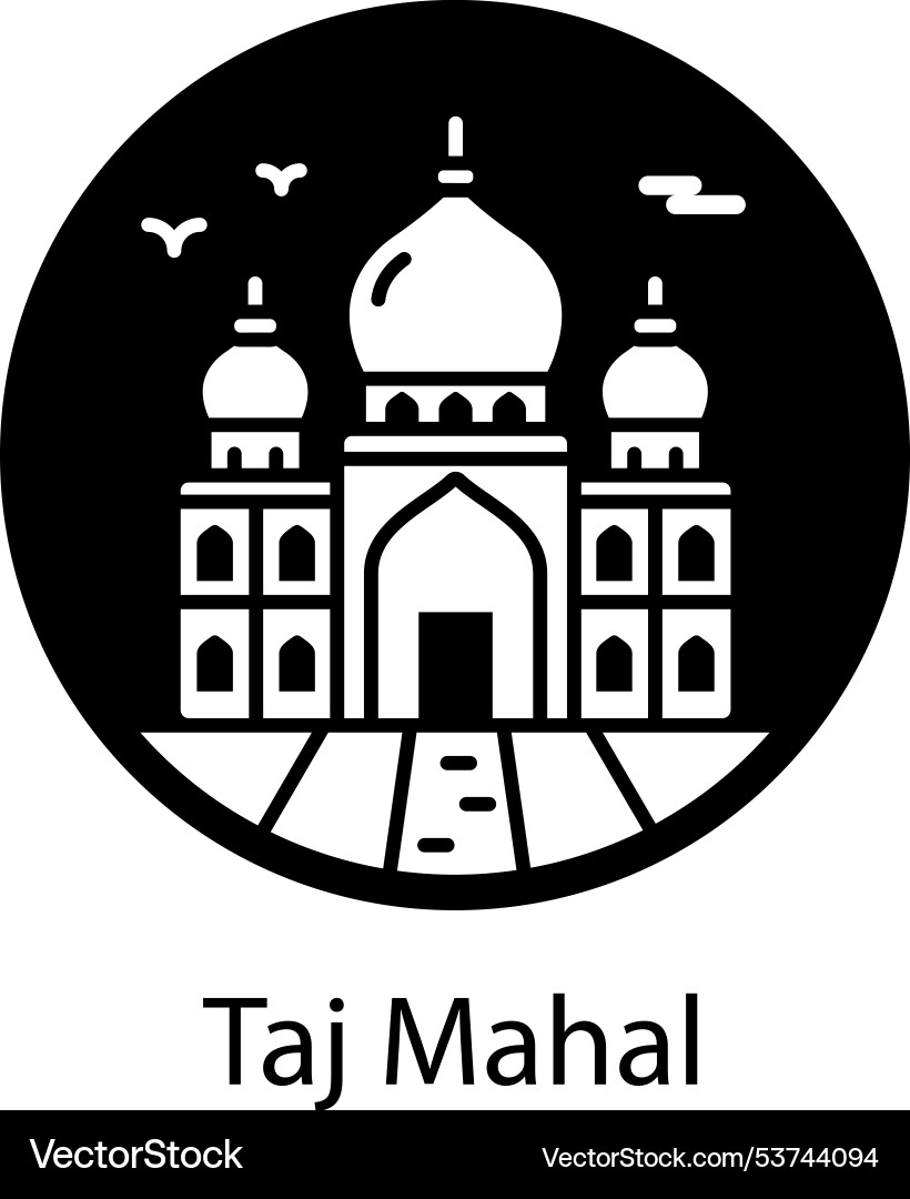 Taj mahal Royalty Free Vector Image - VectorStock