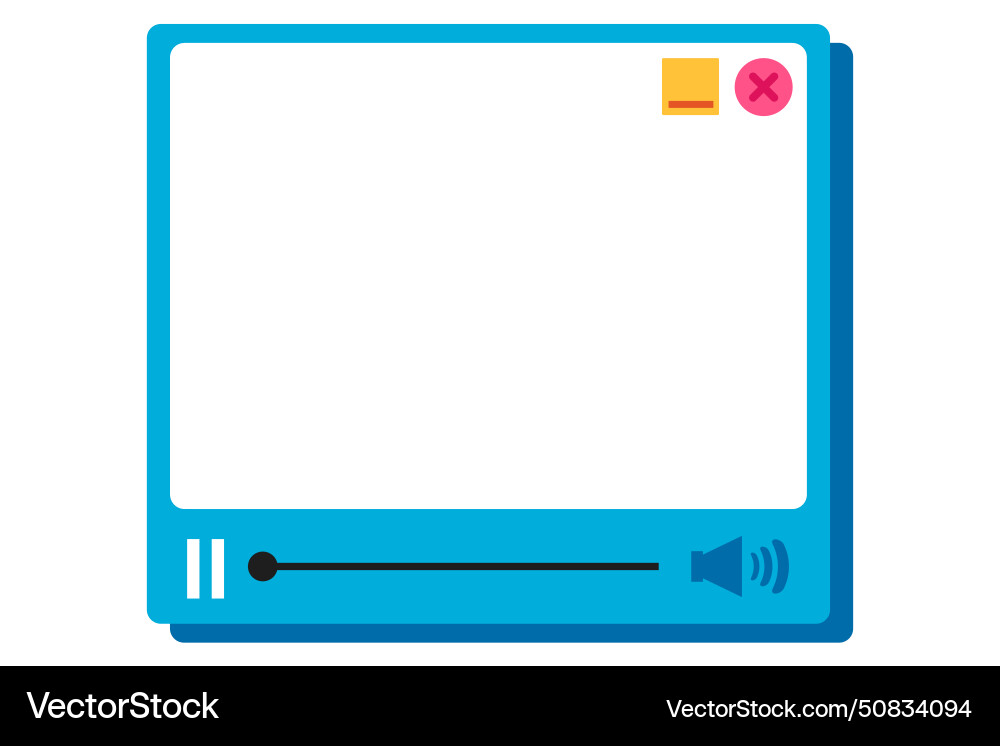 Video frame sticker template design Royalty Free Vector
