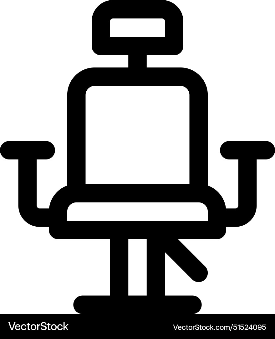 Barber chair icon thin linear style design Vector Image