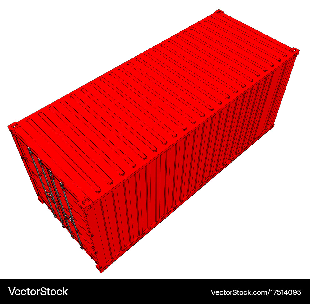 Cargo container Royalty Free Vector Image - VectorStock