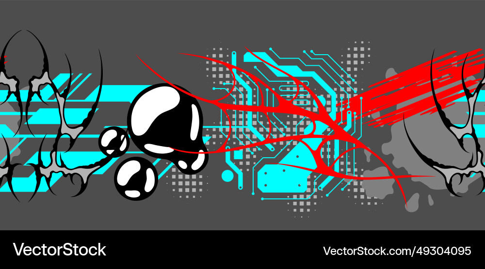Cyber sigilism pattern neo tribal gothic style Vector Image