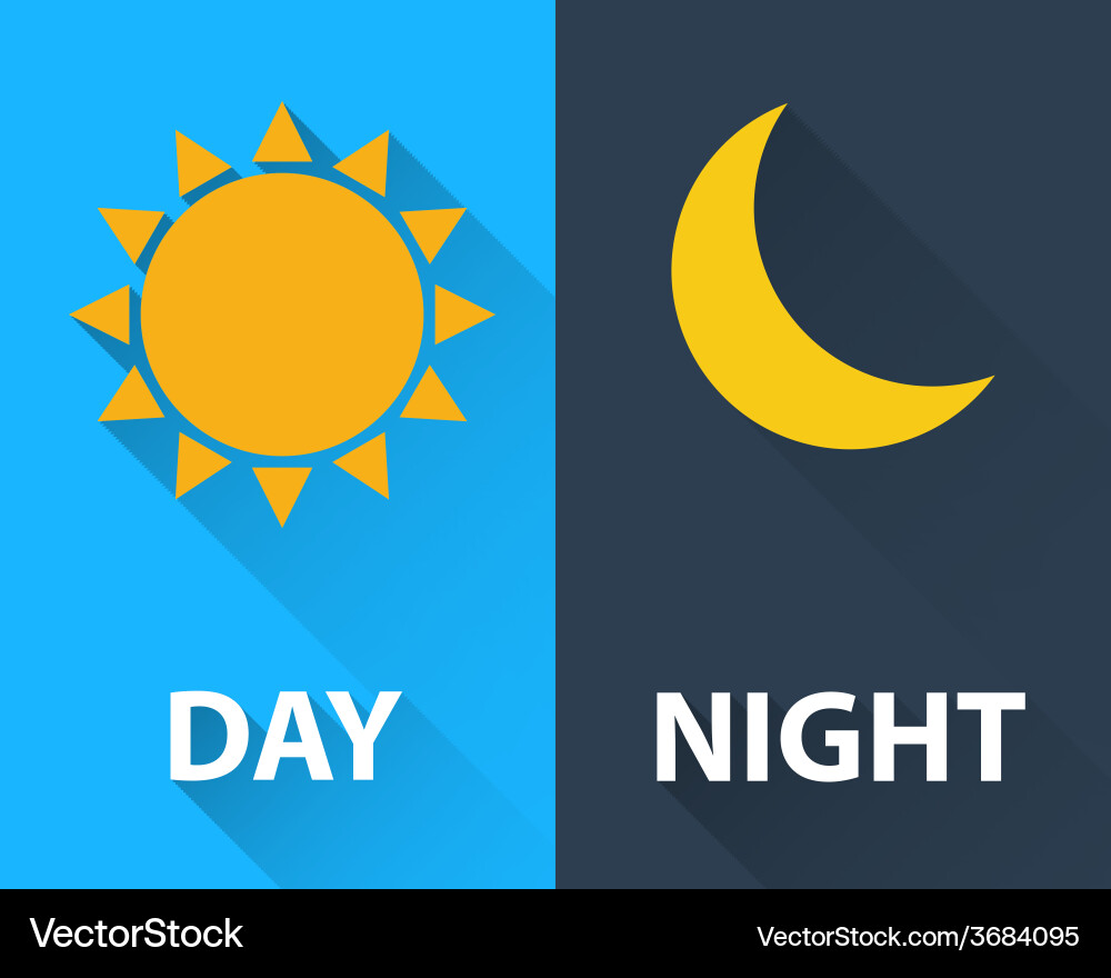 Day and night Royalty Free Vector Image - VectorStock