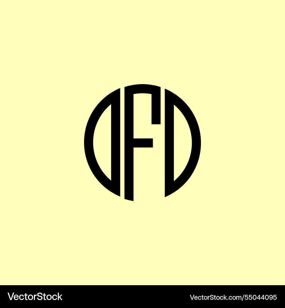 Kreative abgerundete Anfangsbuchstaben dfd logo Vektorbild