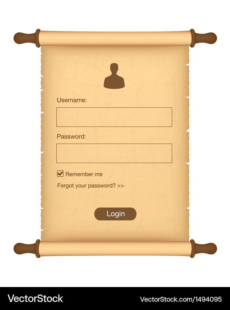 Login form Royalty Free Vector Image - VectorStock