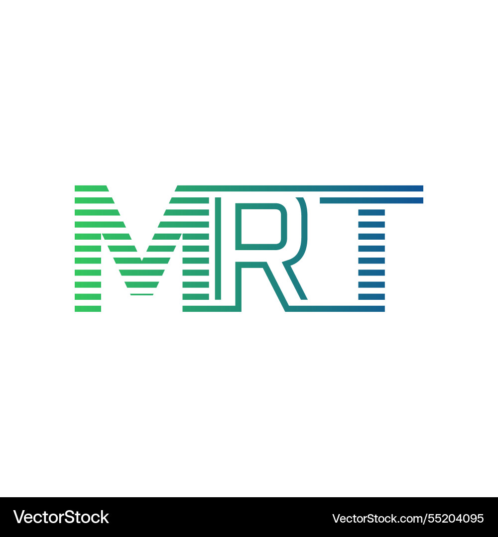 Modern mrt logo design letter minimalist Vector Image