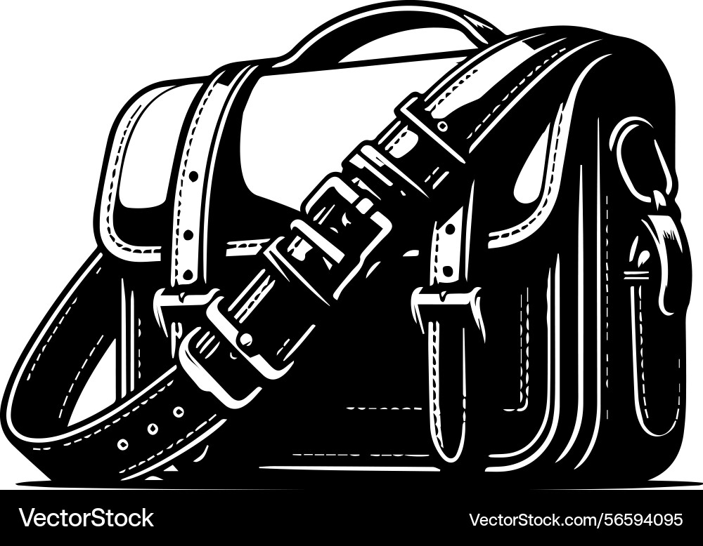 Simple icon of a leather goods logo design Vector Image