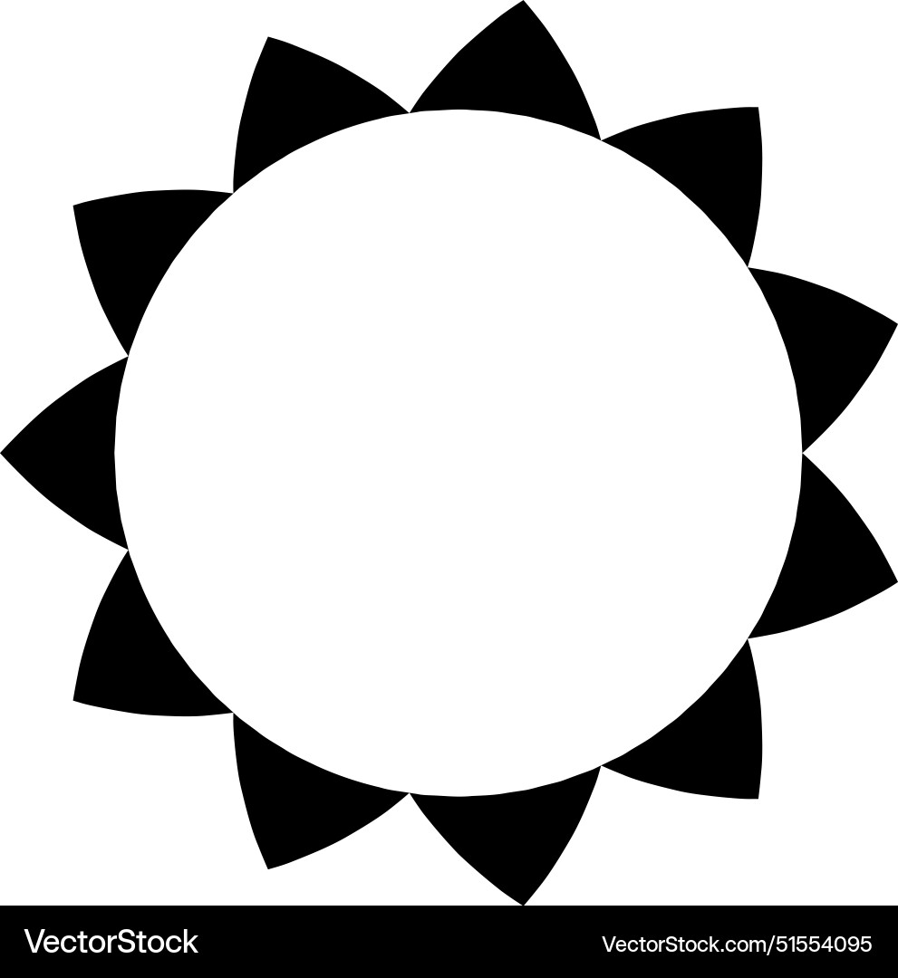 Sun icon symbol element Royalty Free Vector Image