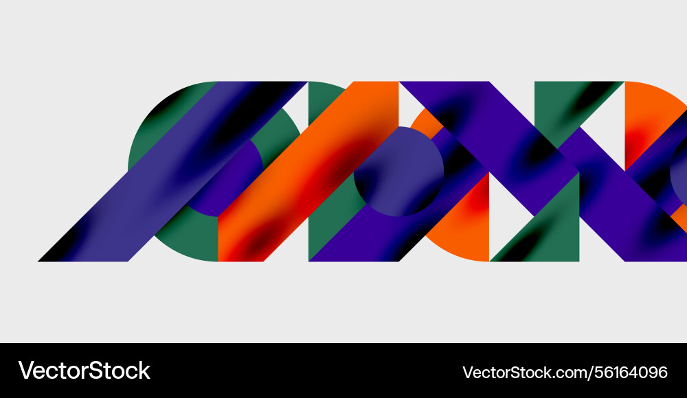 Abstract shapes overlap creating dynamic Vector Image