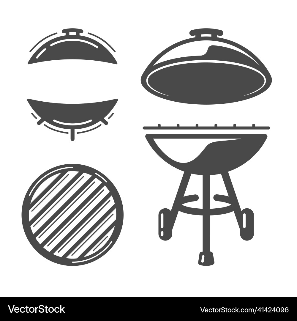 Barbecue grill isolated on white background Vector Image
