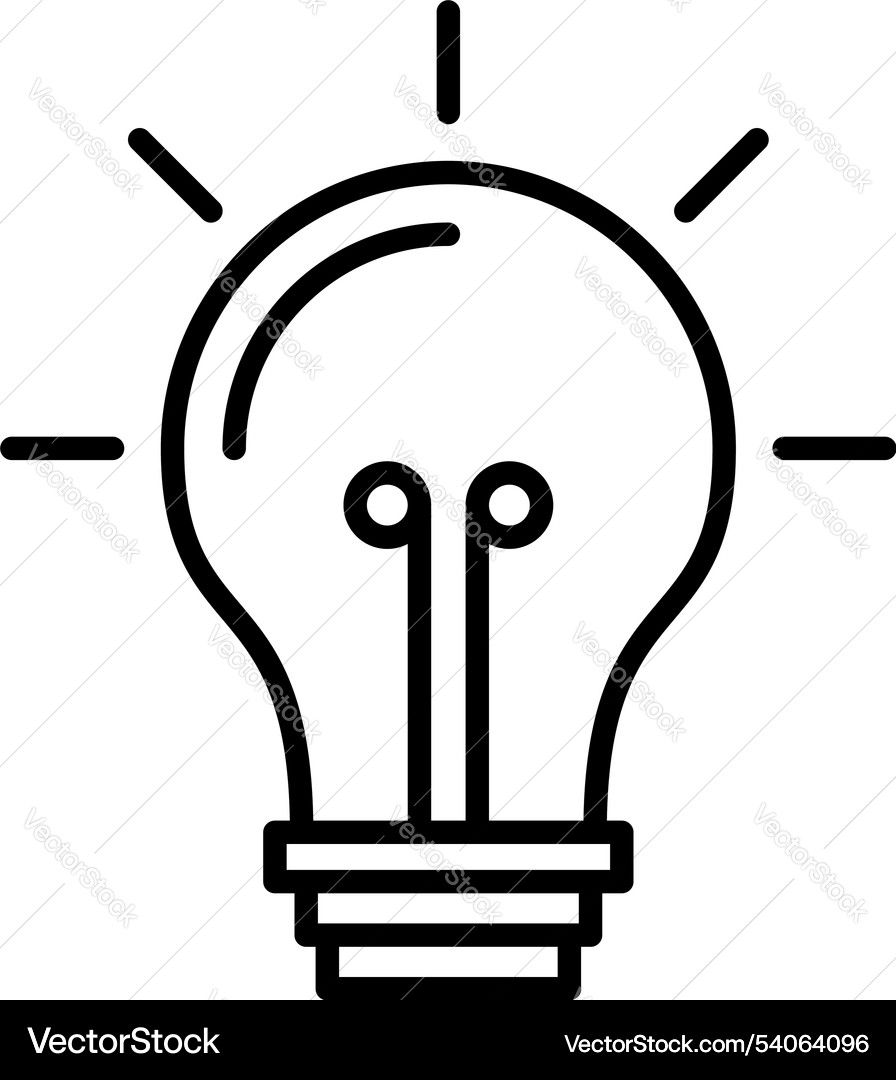 Bulb line icon design Royalty Free Vector Image