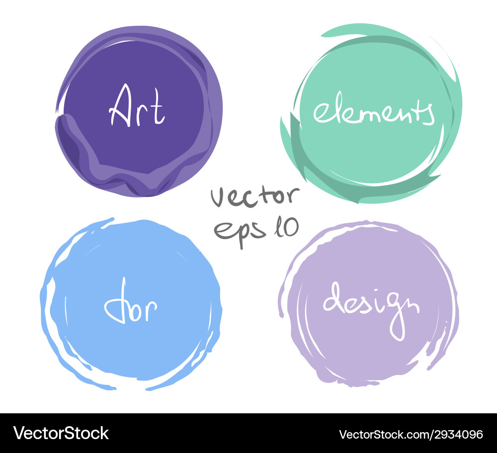 Circle paint drop set Royalty Free Vector Image