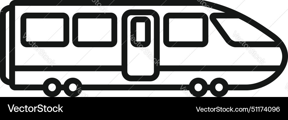Classic speed train icon outline modern Royalty Free Vector