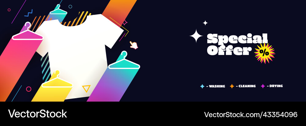 Clothes shop banner old fashioned retro Royalty Free Vector