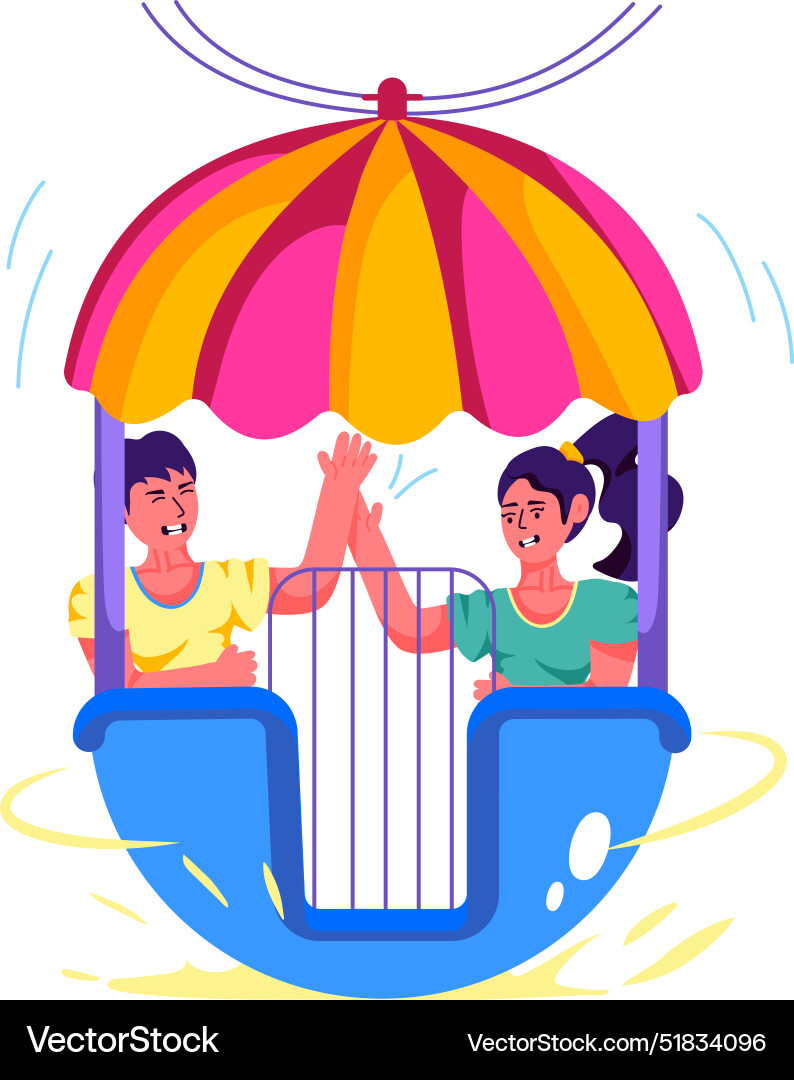 Funfair ride Royalty Free Vector Image - VectorStock