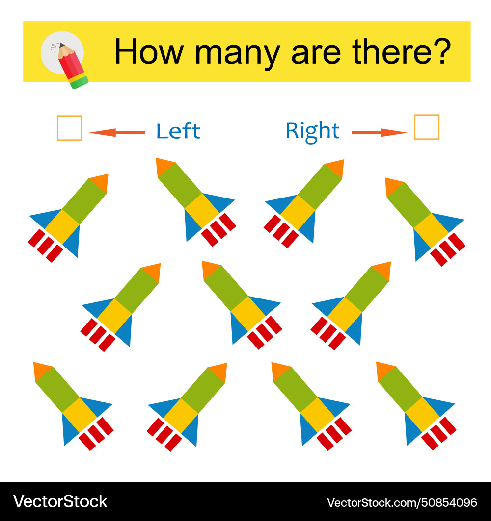Math activity for kids developing numeracy Vector Image