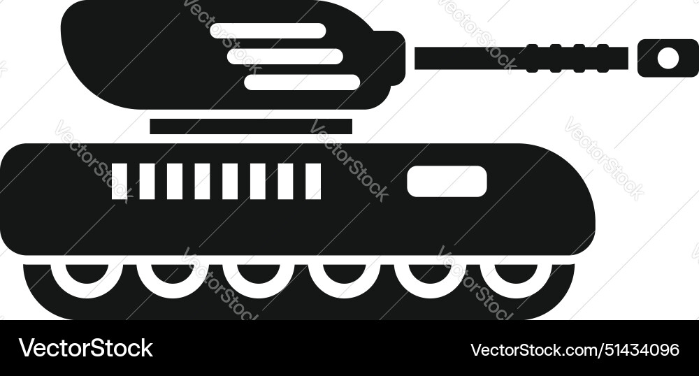 Military tank silhouette icon Royalty Free Vector Image
