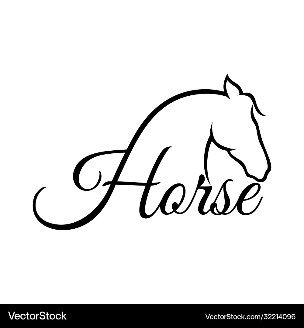 Modern horse steed logo Royalty Free Vector Image