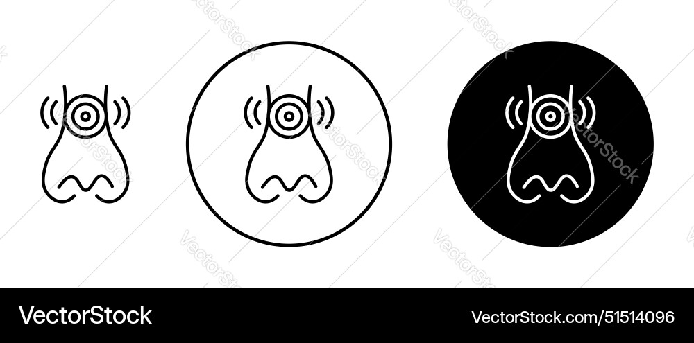 Nose pain icon Royalty Free Vector Image - VectorStock