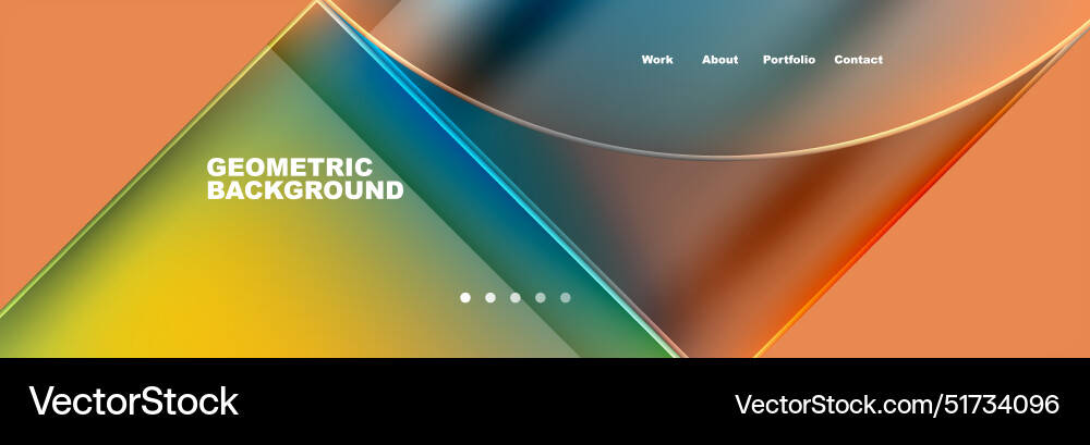 Round triangles and squares web site page template